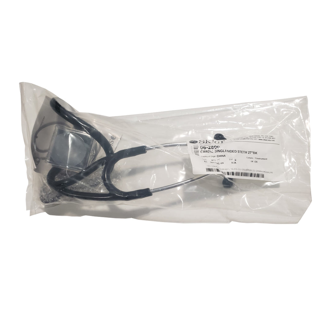 [T06-2800] Cardio Singlesided Stethoscope - Black - 27" – Trinity Sterile